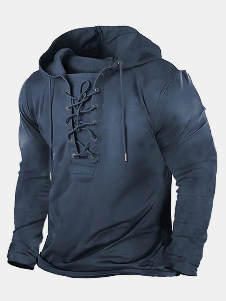 JoyMitty Vintage Beach Men's Oversized Stretch Drawstring Hoodies ...